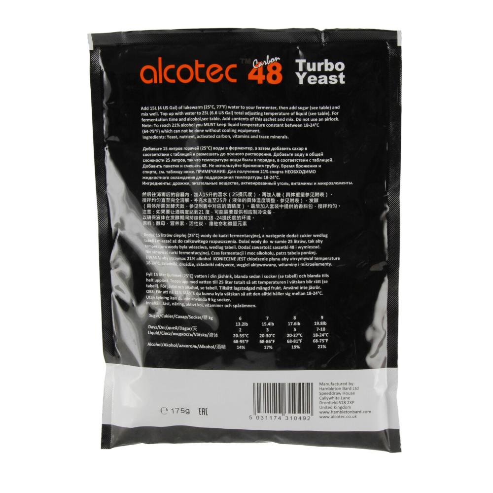 Alcotec 48 Carbon Turbo Yeast - buy cheap at Braumarkt